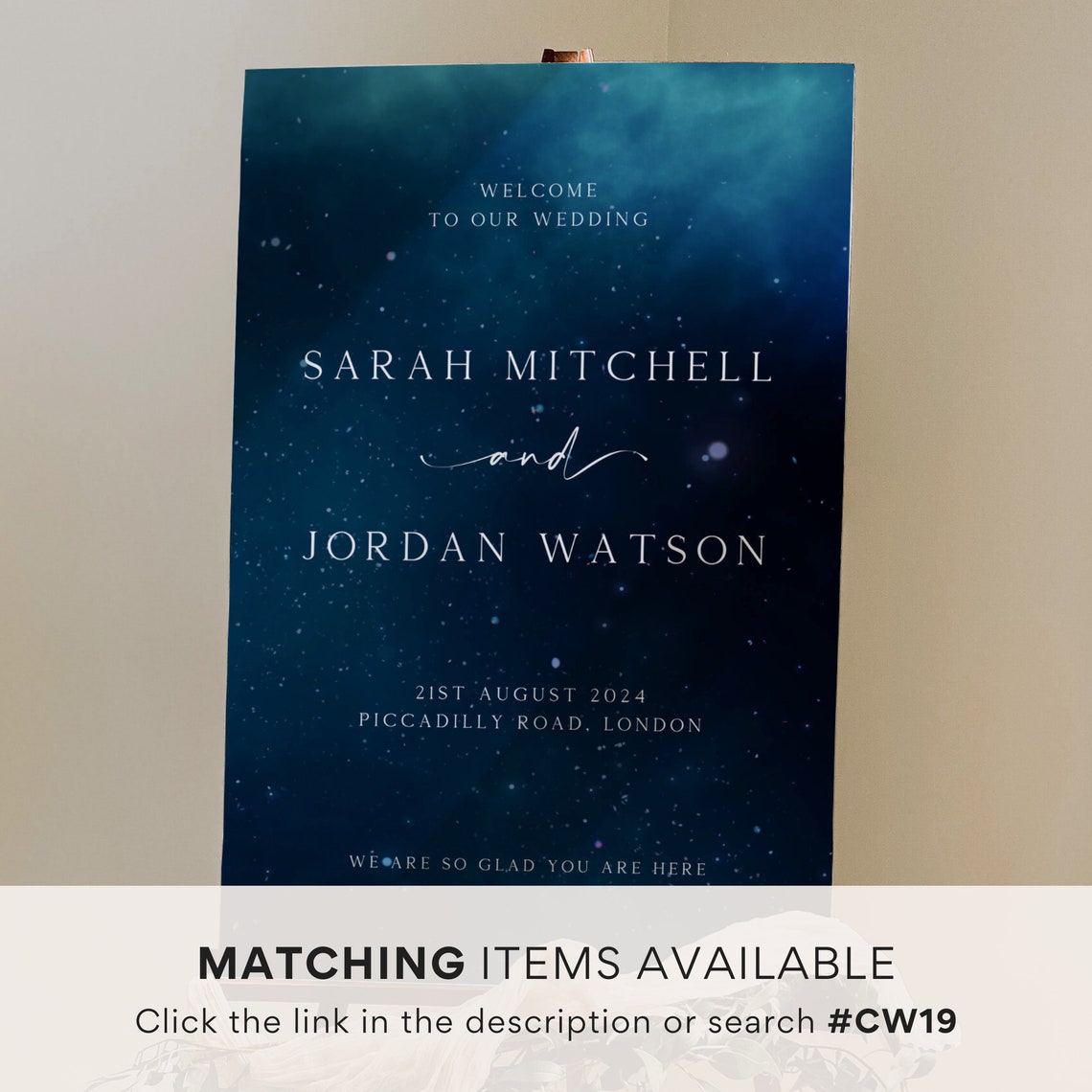 Starry Night Wedding Menu Template, Blue Celestial Dinner List ...