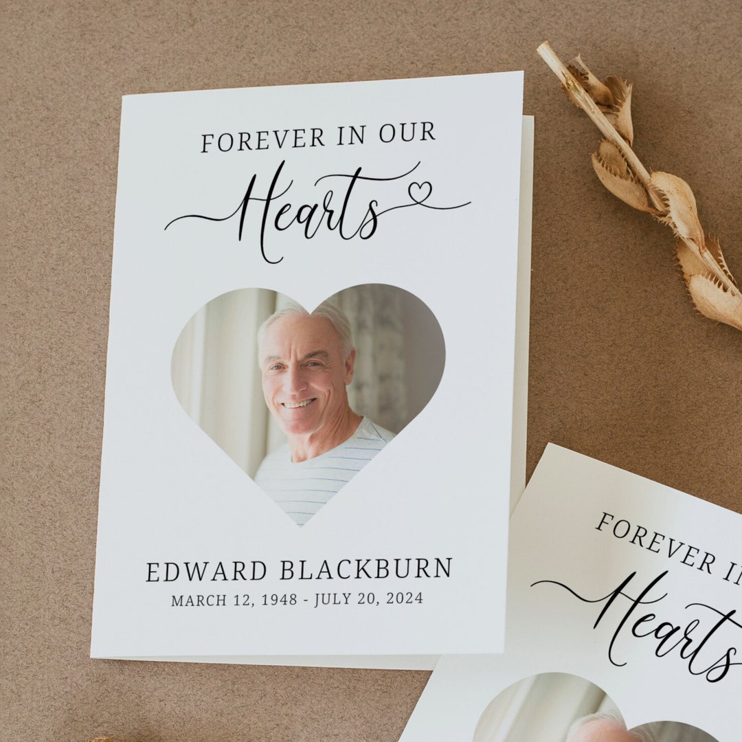 Funeral Obituary Program Template, Forever in Our Hearts, Order of ...