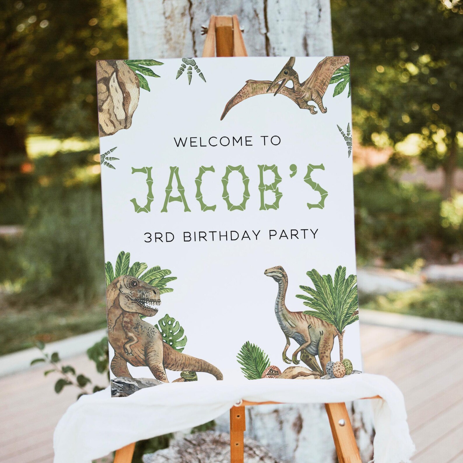 Dinosaur Birthday Welcome Sign, Roar Party Decorations, Jurassic ...