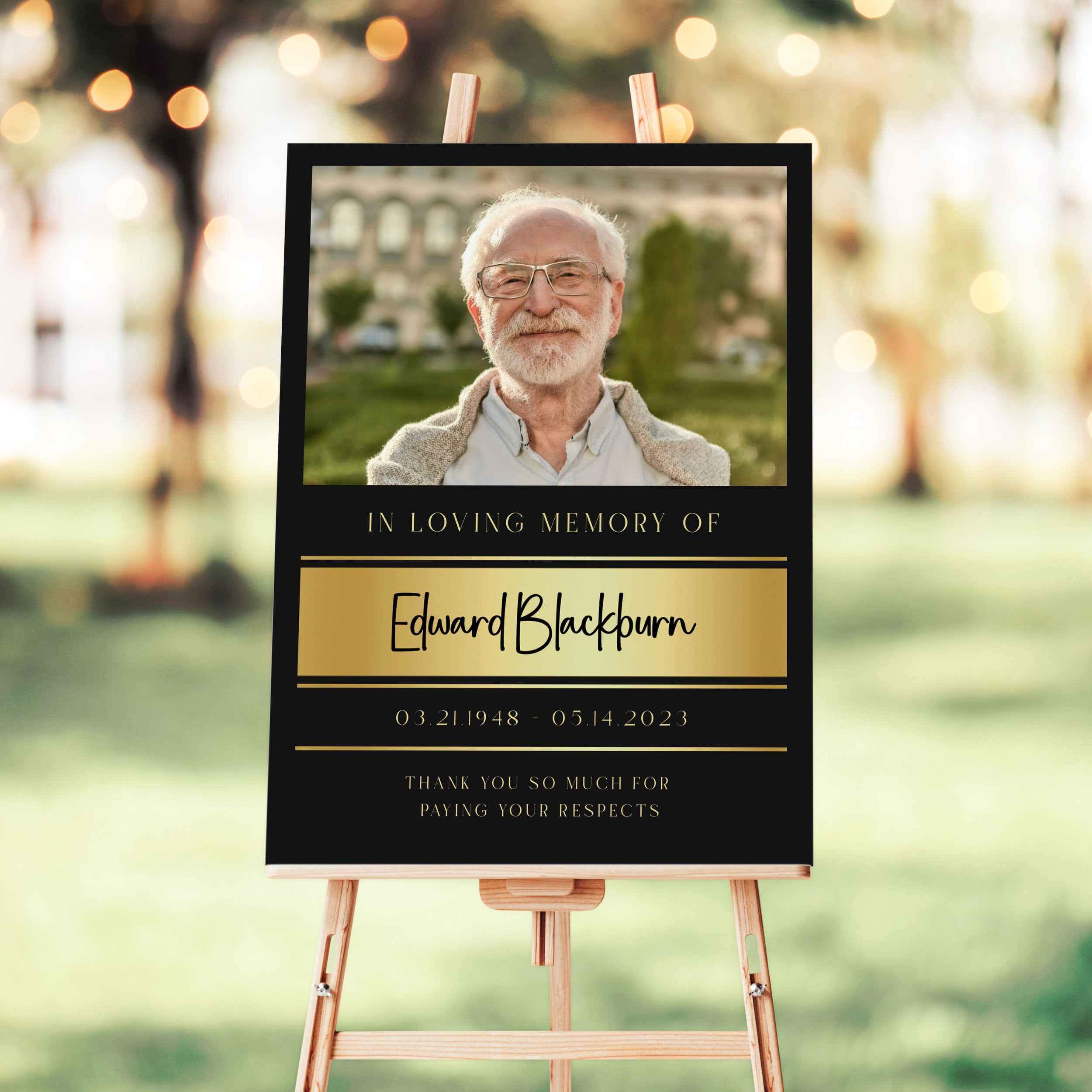 Custom Funeral Welcome Sign, Celebration of Life, Editable Template ...