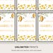 Bee Day Birthday Welcome Sign Template, First Birthday Poster, Editable ...