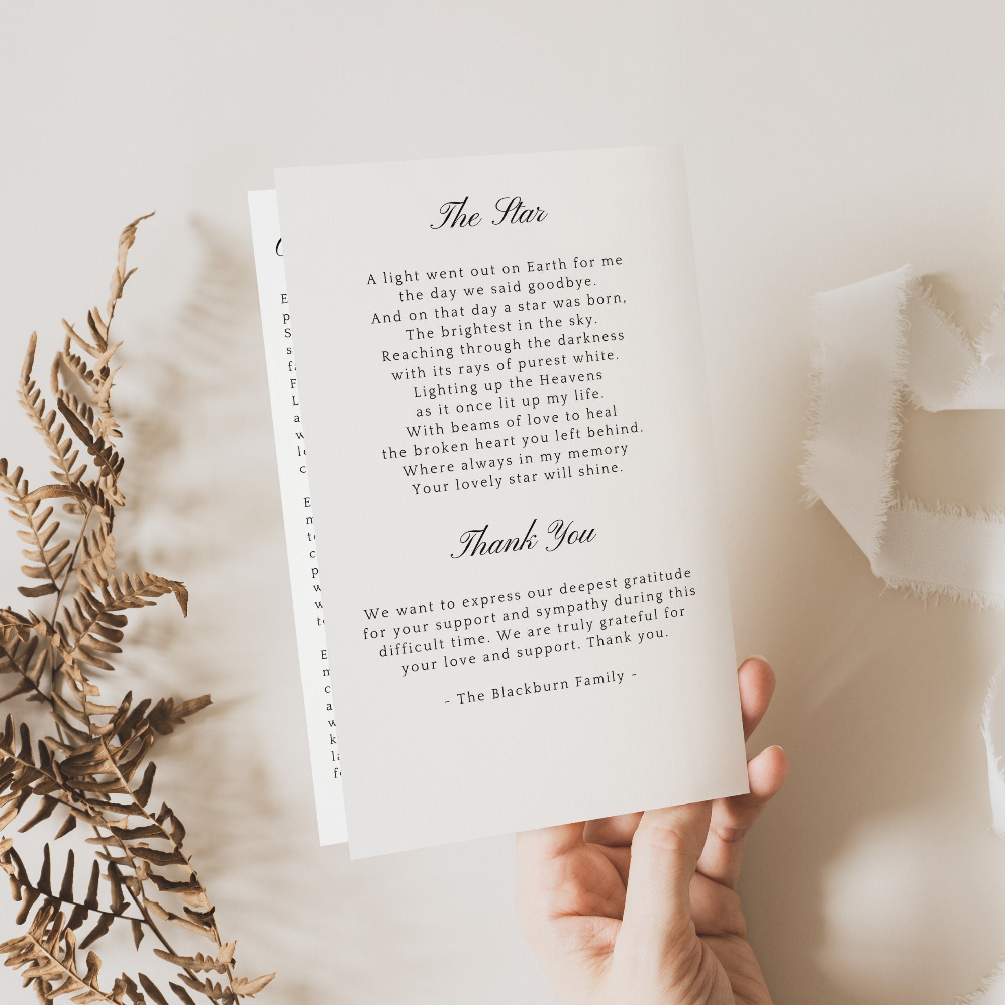 Masculine Funeral Program Template, Order of Service Booklet, Memorial ...