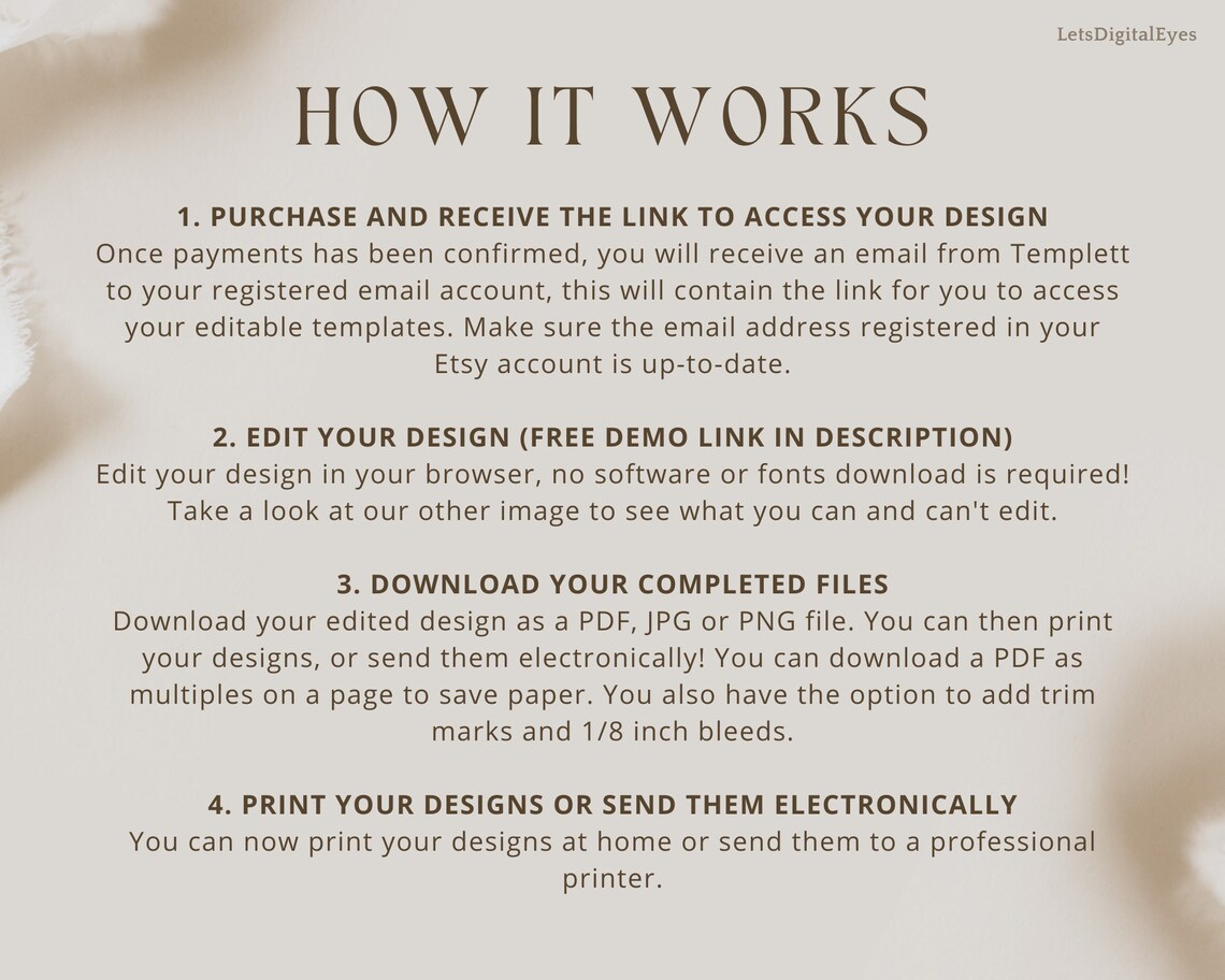 Basic Funeral Program Template Simple Memorial Service - Etsy UK