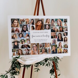 Photo Collage Poster Template, Graduation Announcement, Birthday Gift ...