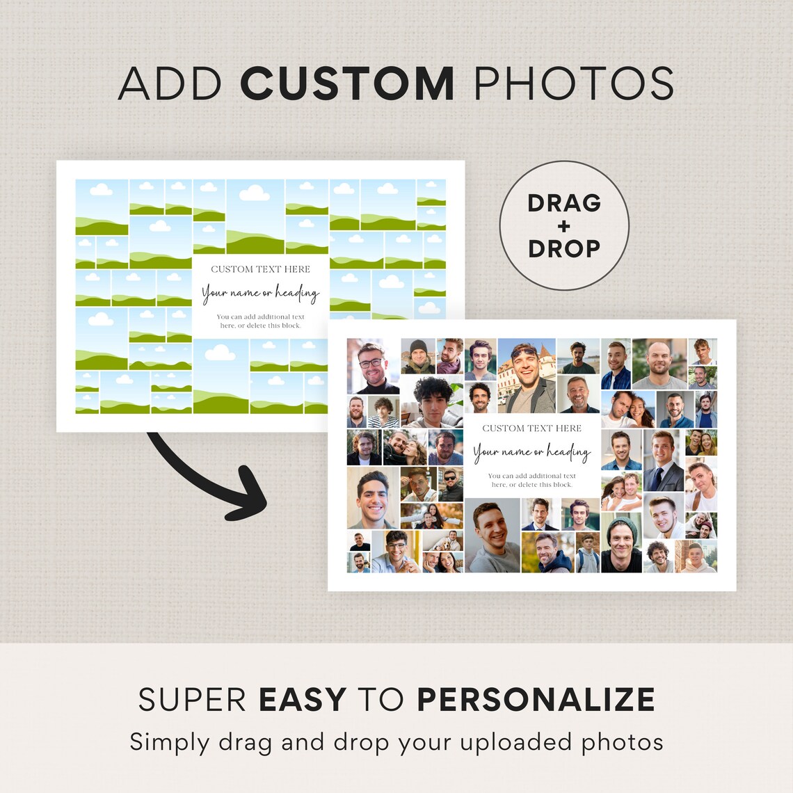 Custom Photo Collage Template, Graduation Gift Idea, Wedding ...