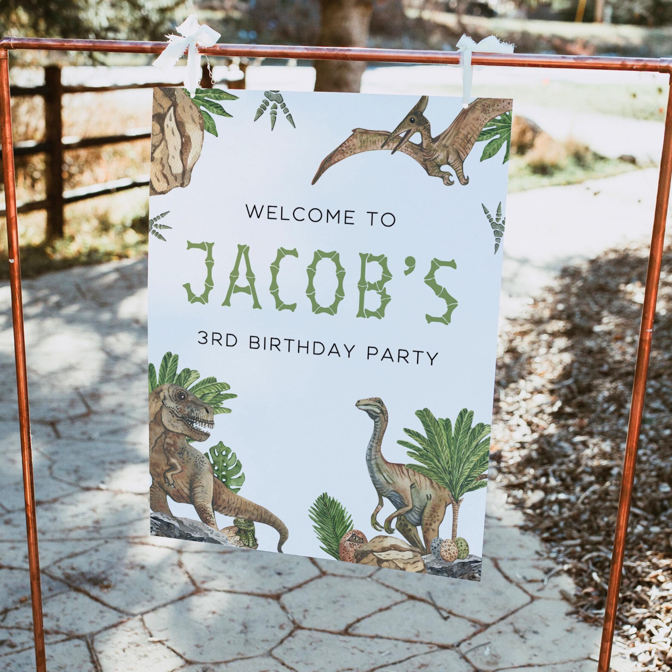 Dinosaur Birthday Welcome Sign, Roar Party Decorations, Jurassic ...