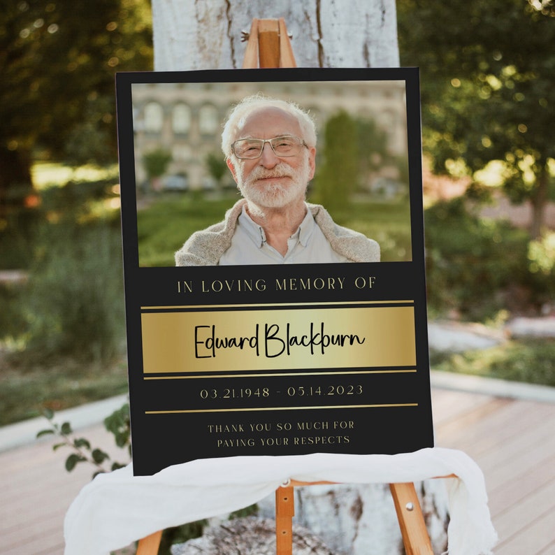 Custom Funeral Welcome Sign, Celebration of Life, Editable Template ...