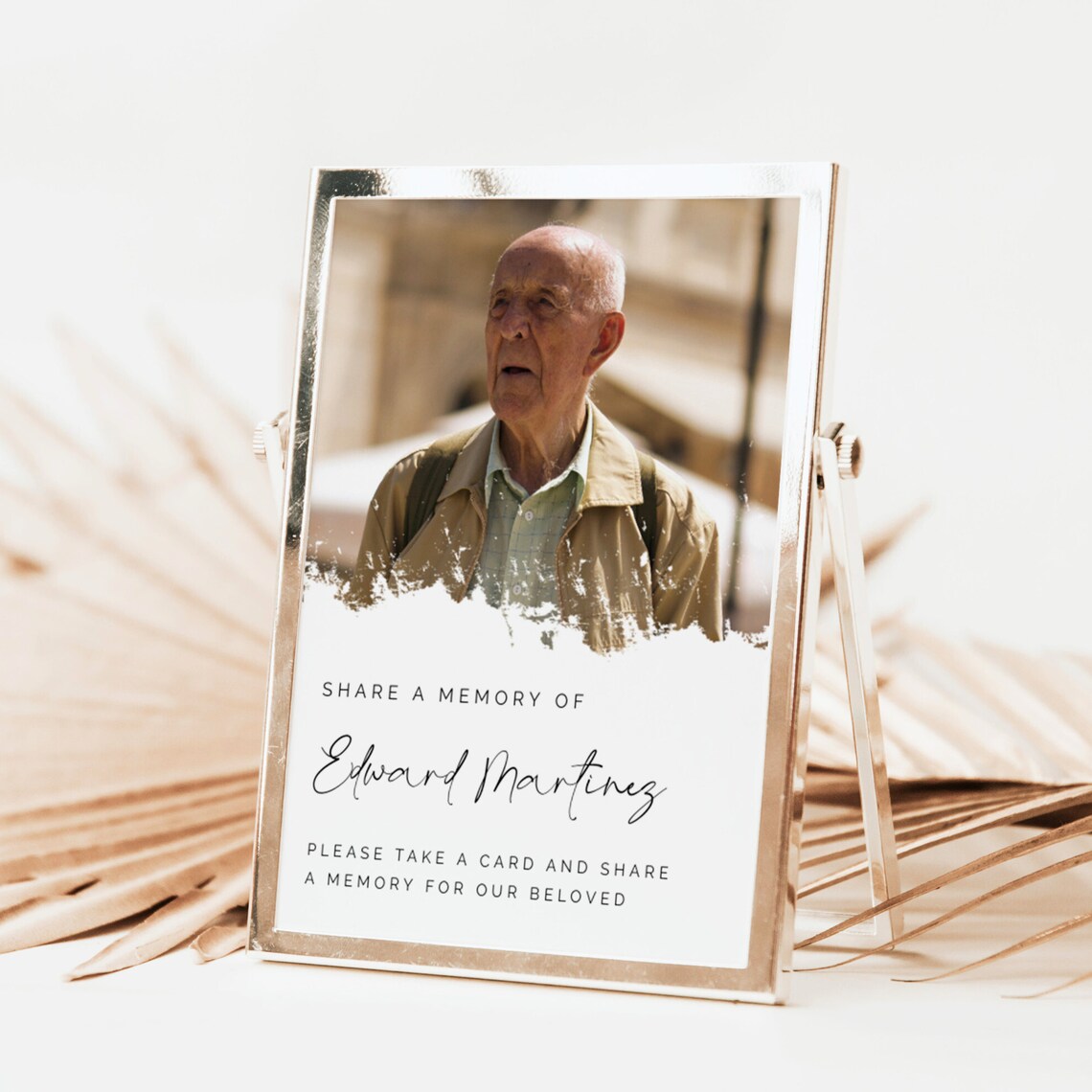 Share A Memory Funeral Sign and Card, Celebration of Life Printable ...