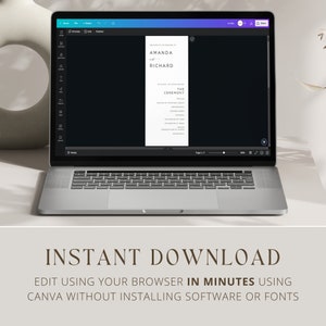 Elegant Wedding Program Template, Wedding Itinerary Program, Minimalist ...