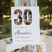 30th Birthday Welcome Sign Collage, Minimal Thirtieth Poster ...