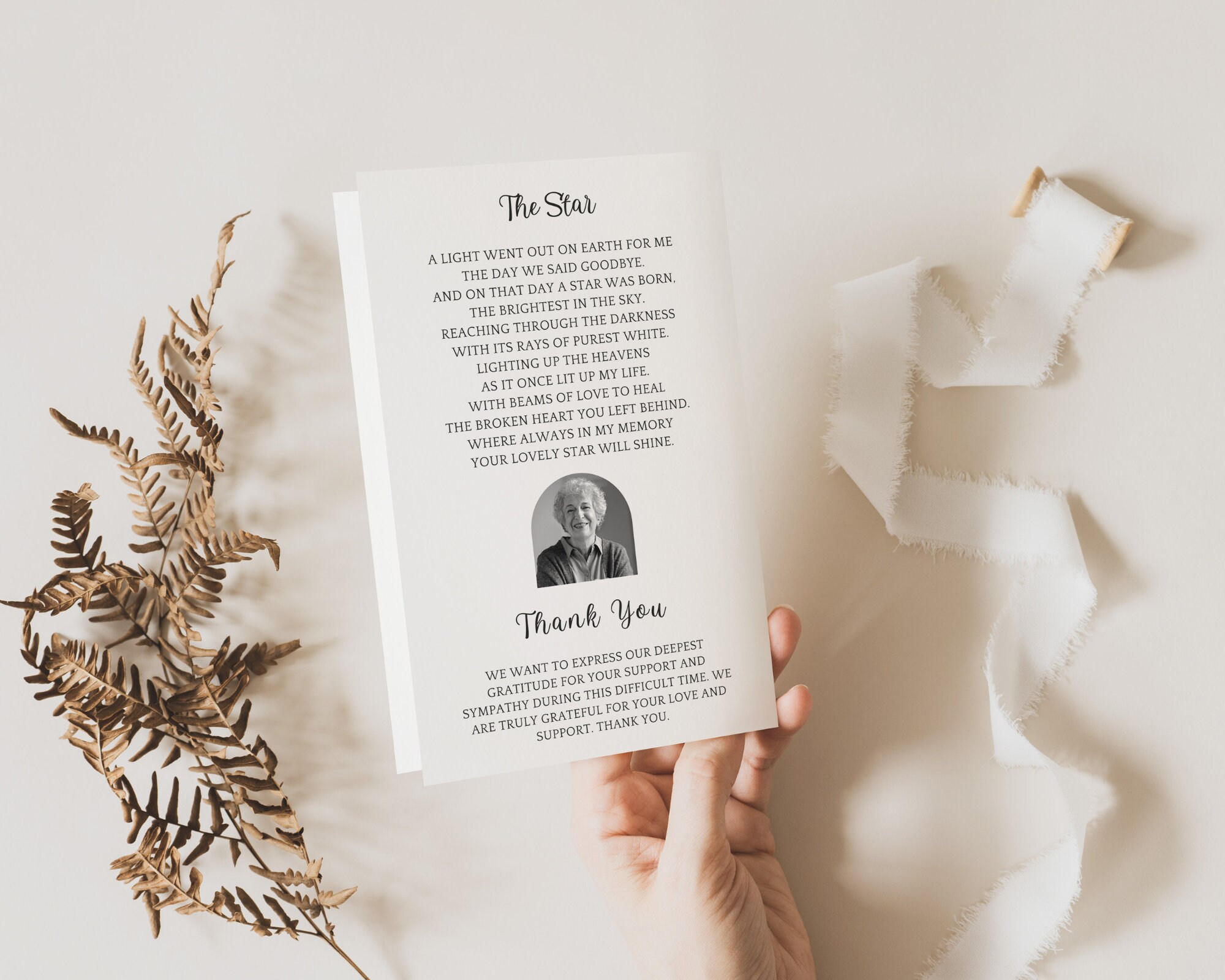 Minimal Funeral Program Template Memorial Service Booklet in - Etsy UK