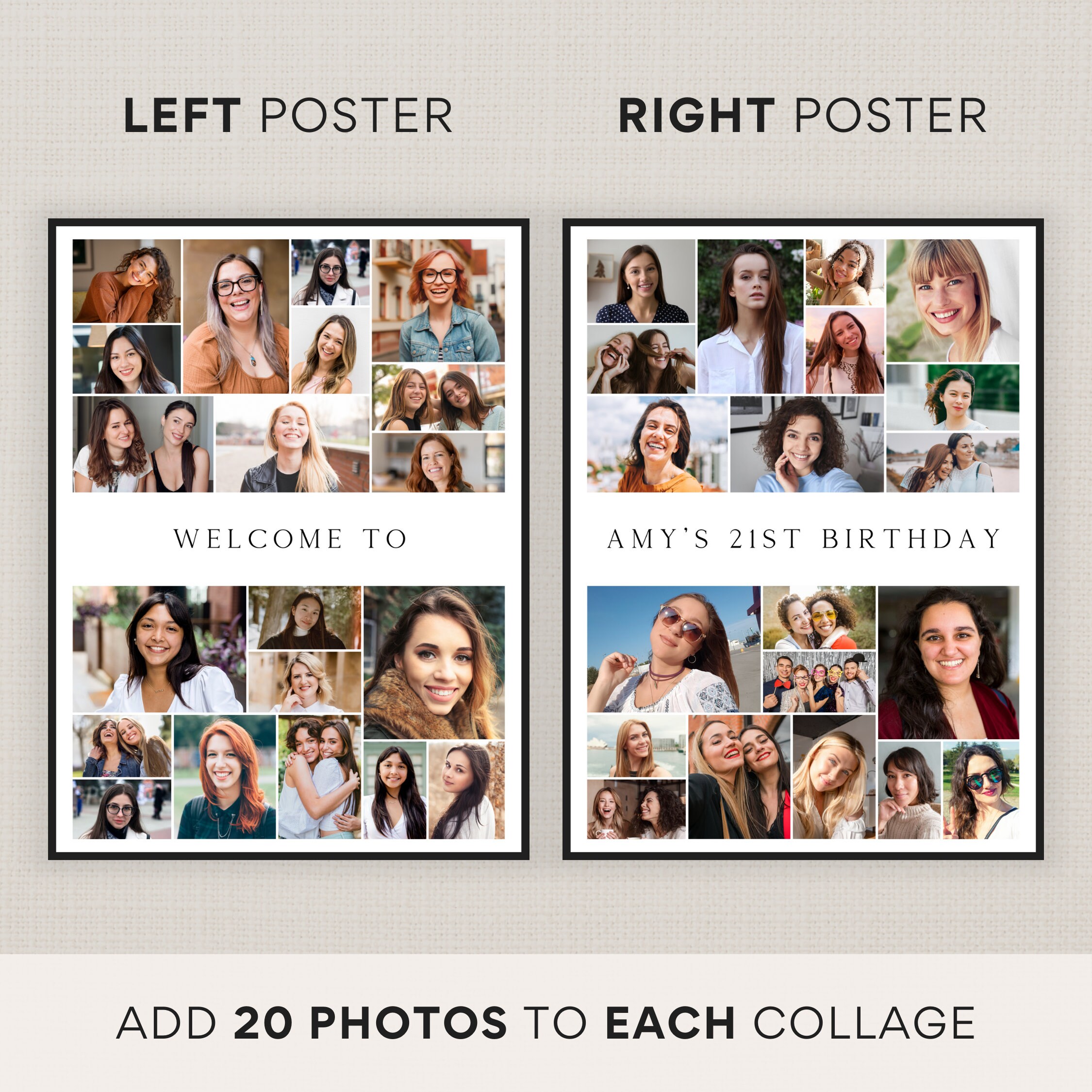 21st Birthday Photo Sign Template, Look Who's 21, Customizable Picture ...