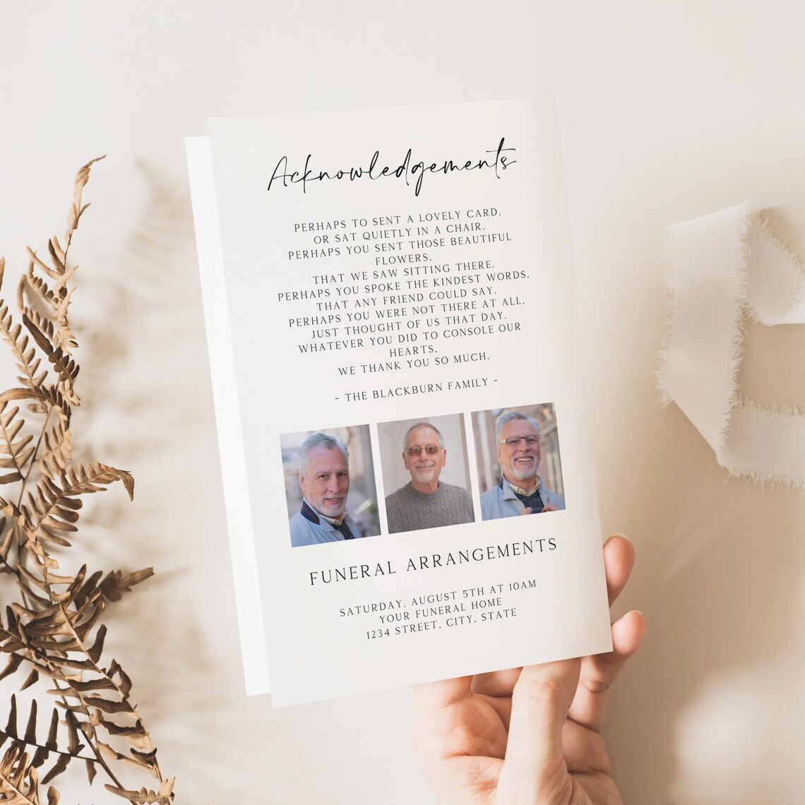 Motorcycle Funeral Program Template for Man, Folded Celebration of Life ...