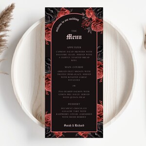 Medieval Wedding Menu Template, Medieval Dinner List for the Gothic ...