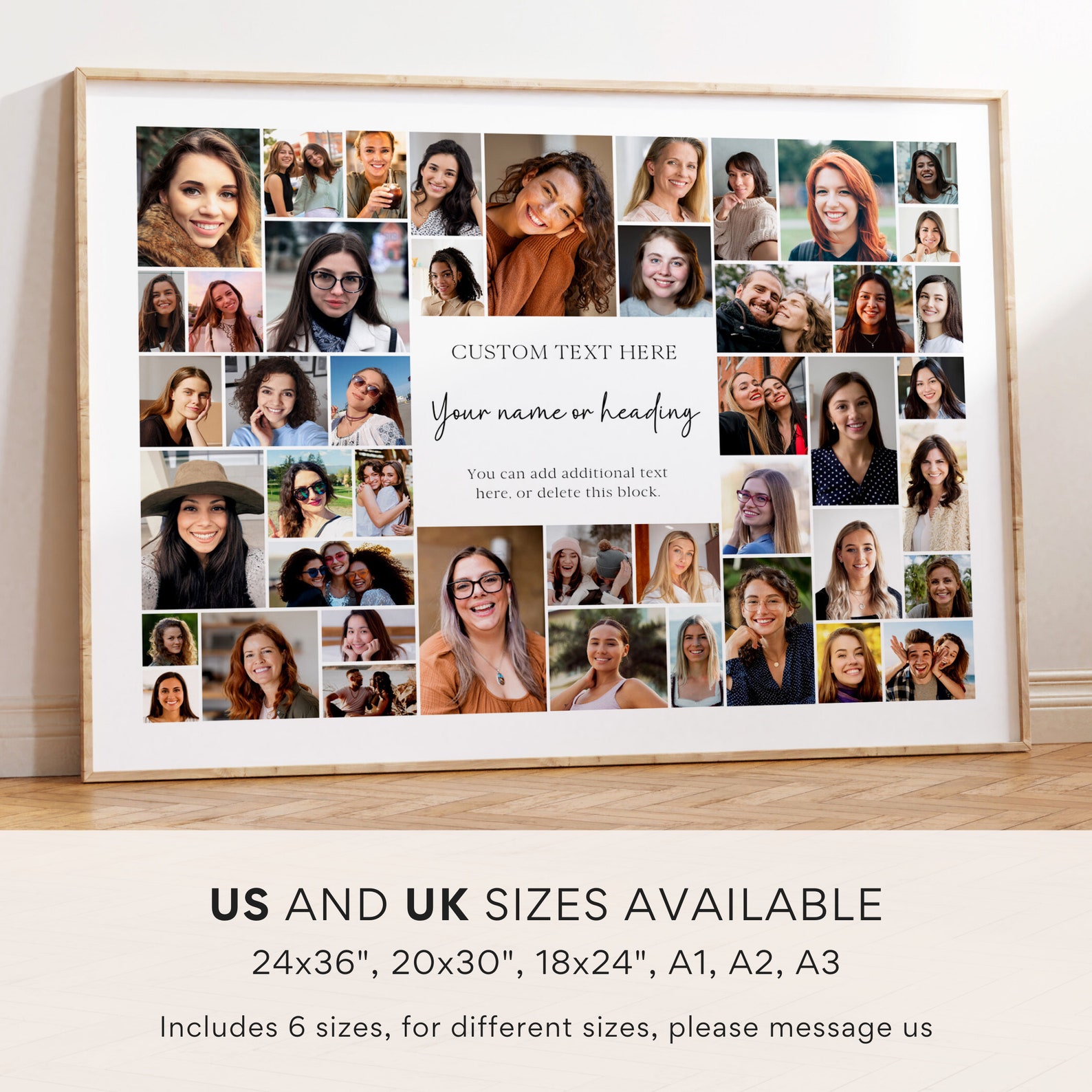 Photo Collage Poster Template, Graduation Announcement, Birthday Gift ...