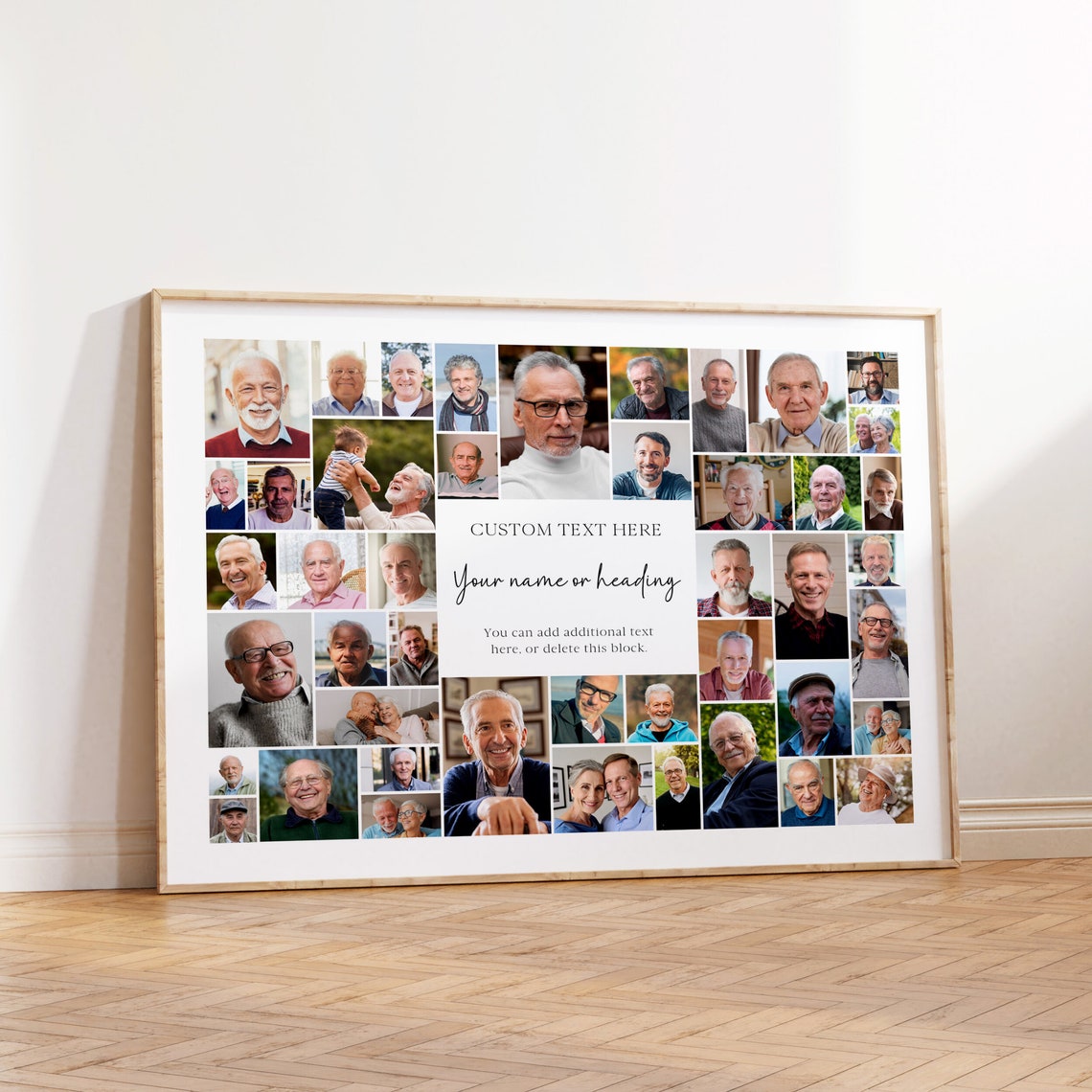 Minimal Photo Collage Board, Picture Montage for 45 Images, Poster Size ...