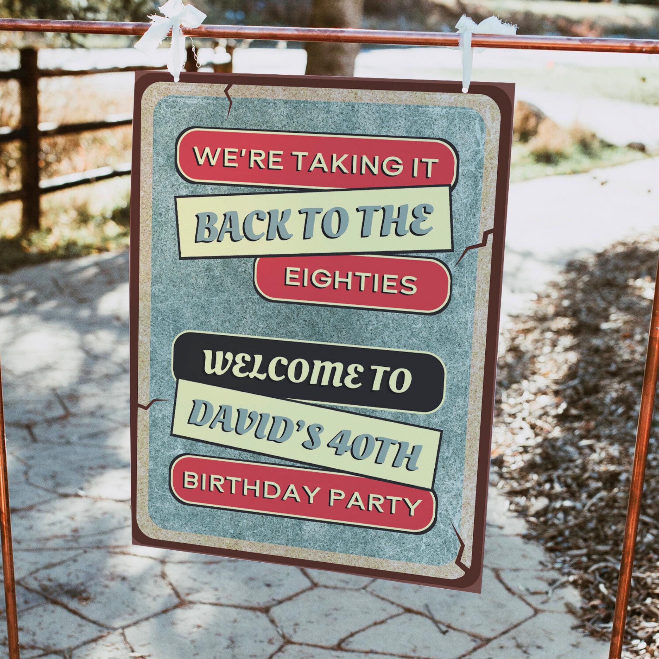 Back to the 80s Party Sign, 80s Birthday Welcome Poster, 80s Theme ...