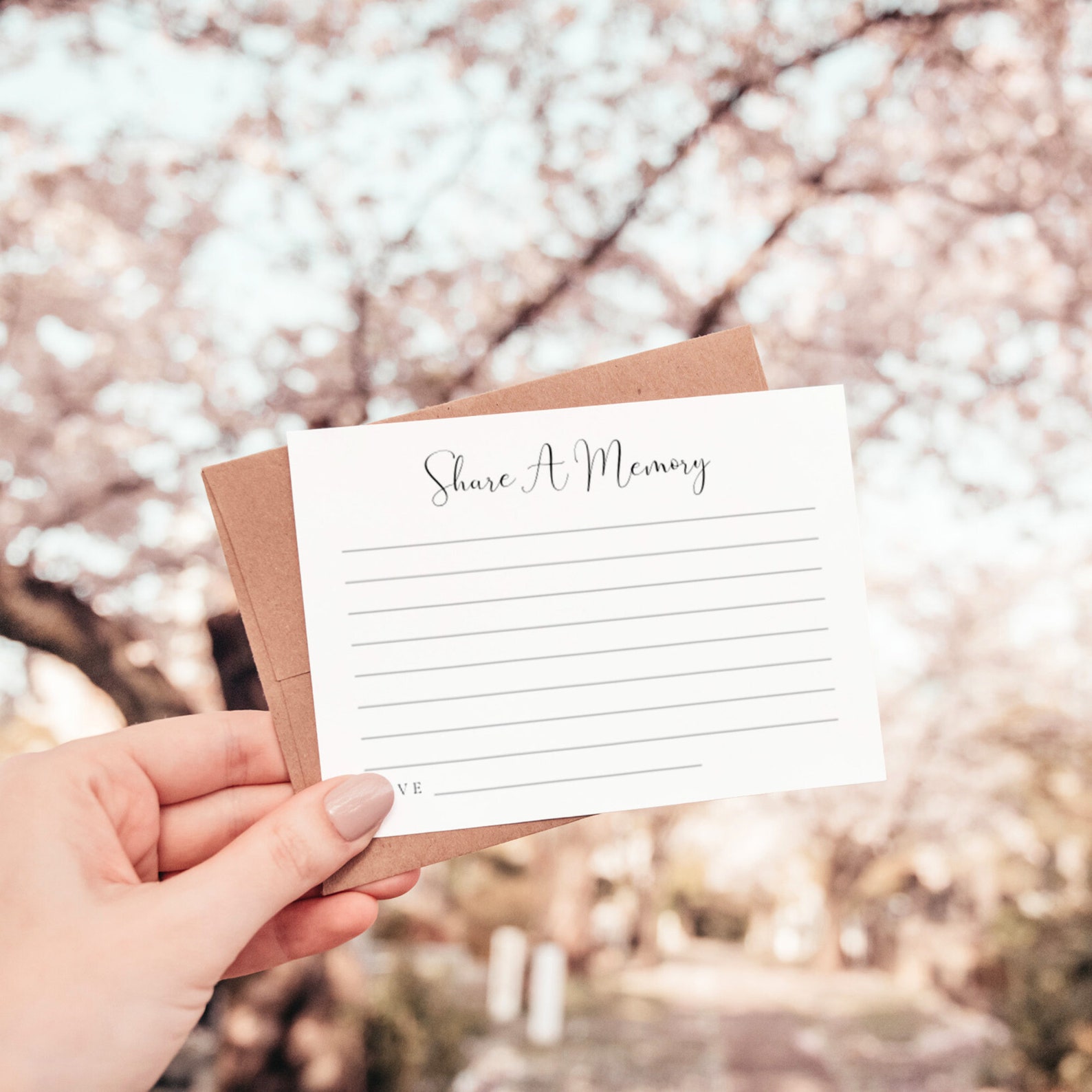 Minimal Share A Memory Sign, Printable Cards, in Loving Memory ...