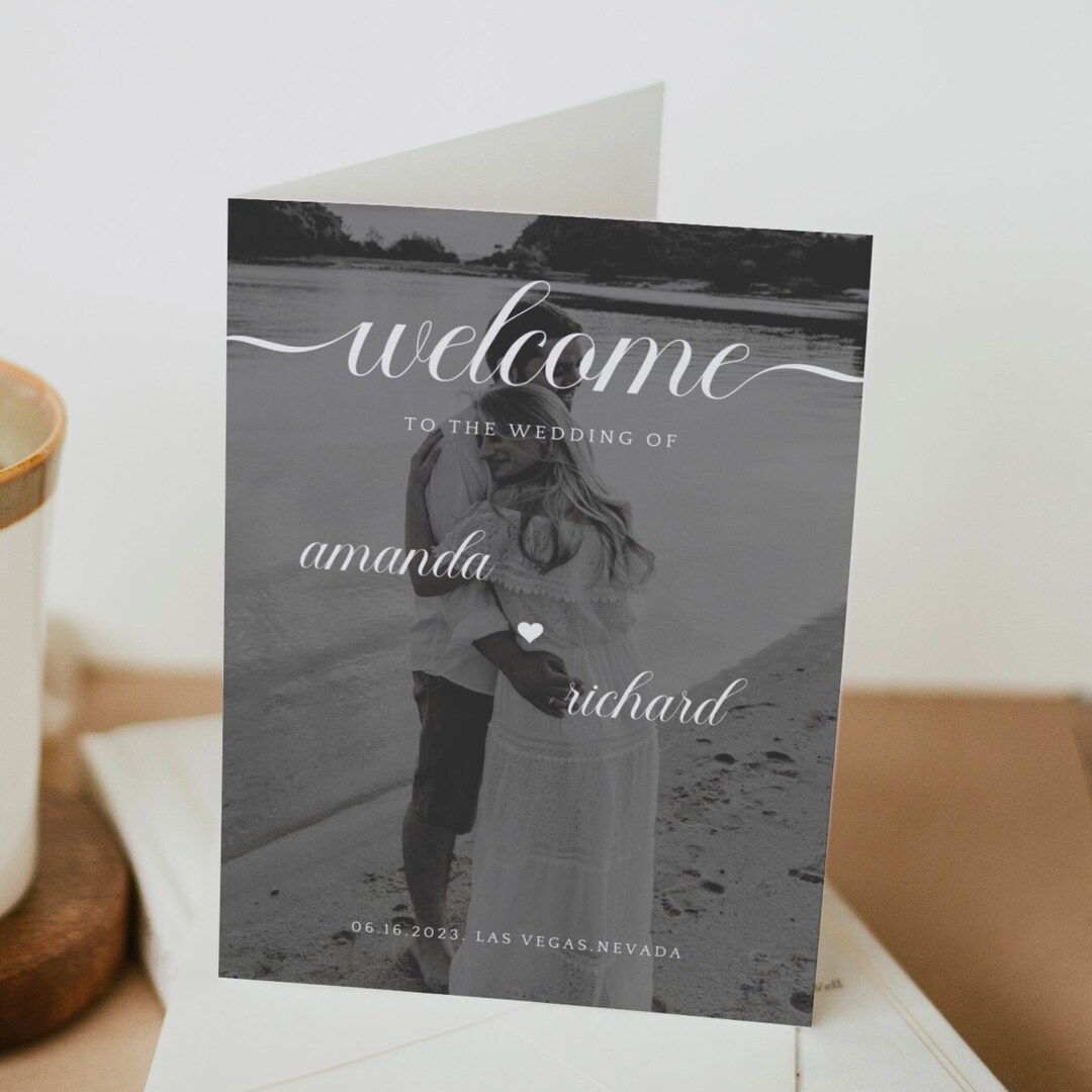 Modern Wedding Programs, Minimalist Program Template, Order of Service ...