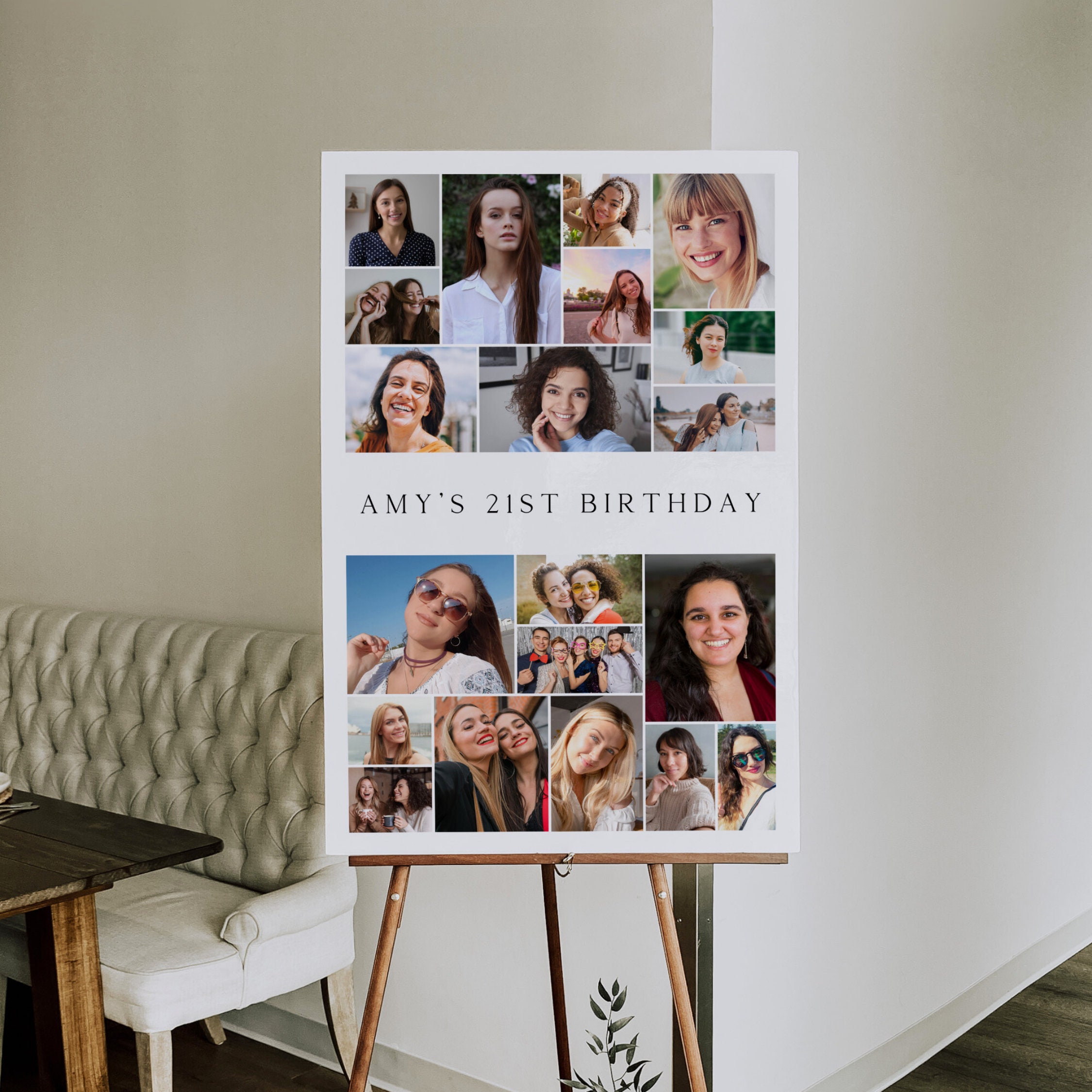 21st Birthday Photo Sign Template, Look Who's 21, Customizable Picture ...