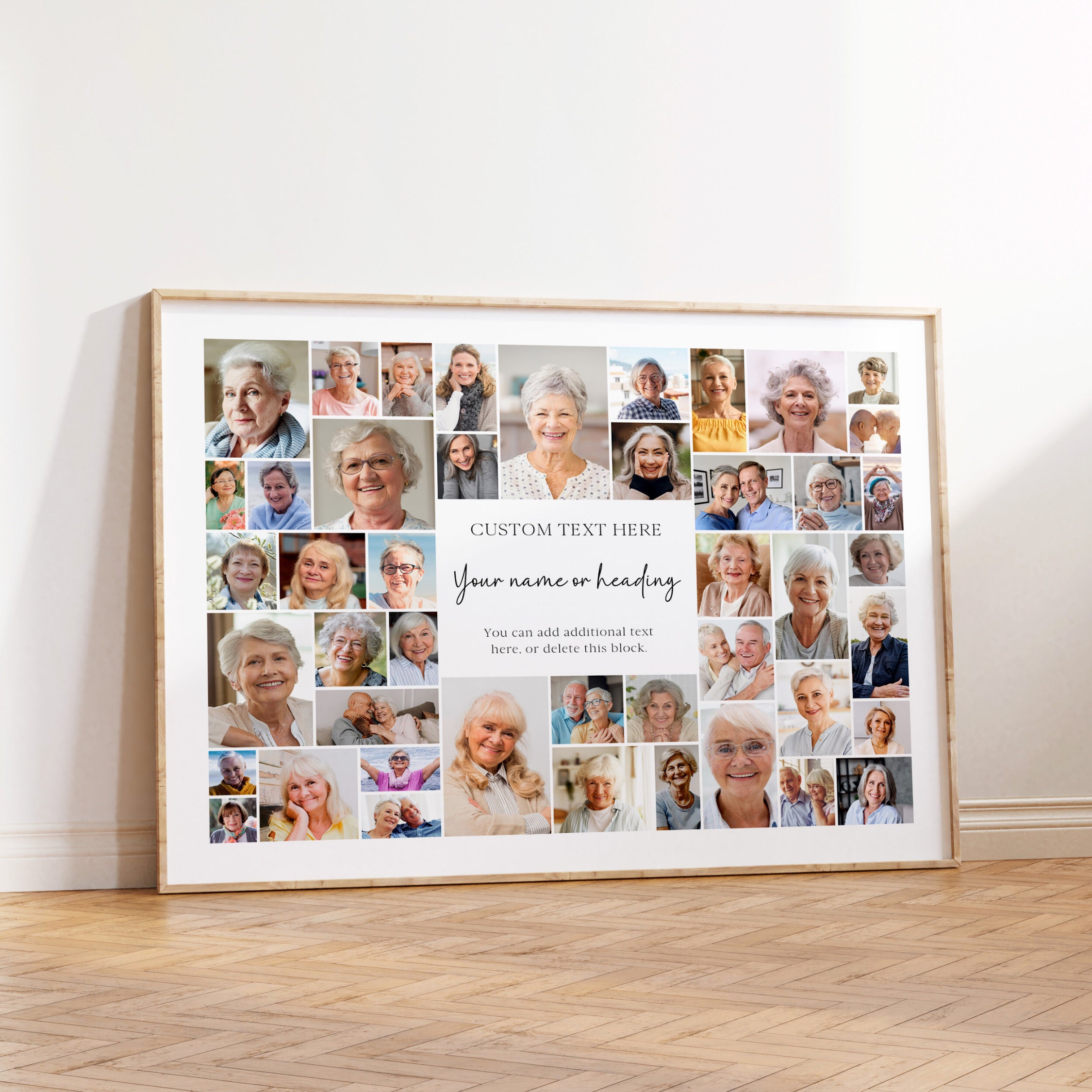 Birthday Collage Poster Template, Photo Montage, Space for 45 Pictures ...