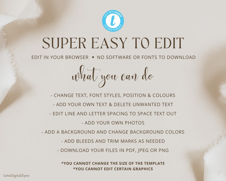 Basic Funeral Program Template Simple Memorial Service - Etsy