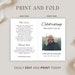 Minimalist Funeral Program, Modern Memorial Program Template, Editable ...