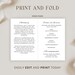 Minimalist Funeral Program, Modern Memorial Program Template, Editable ...