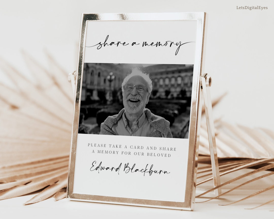 Modern Memory Table Sign & Cards Memorial Signs Minimal - Etsy