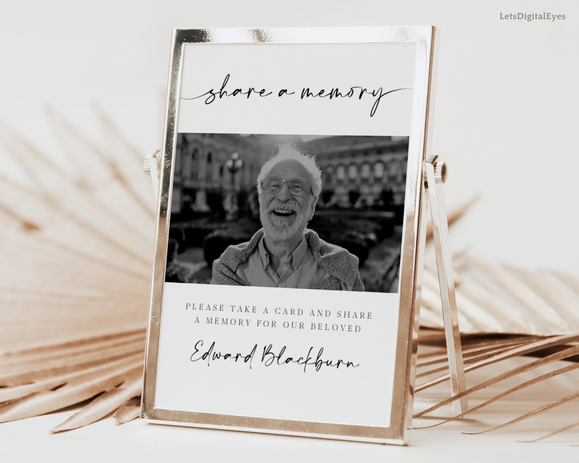 Modern Memory Table Sign & Cards Memorial Signs Minimal - Etsy