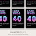 Neon 40th Birthday Party Welcome Sign, Neon Shine Birthday Poster, Any ...