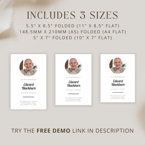 Basic Funeral Program Template Simple Memorial Service Minimalist ...