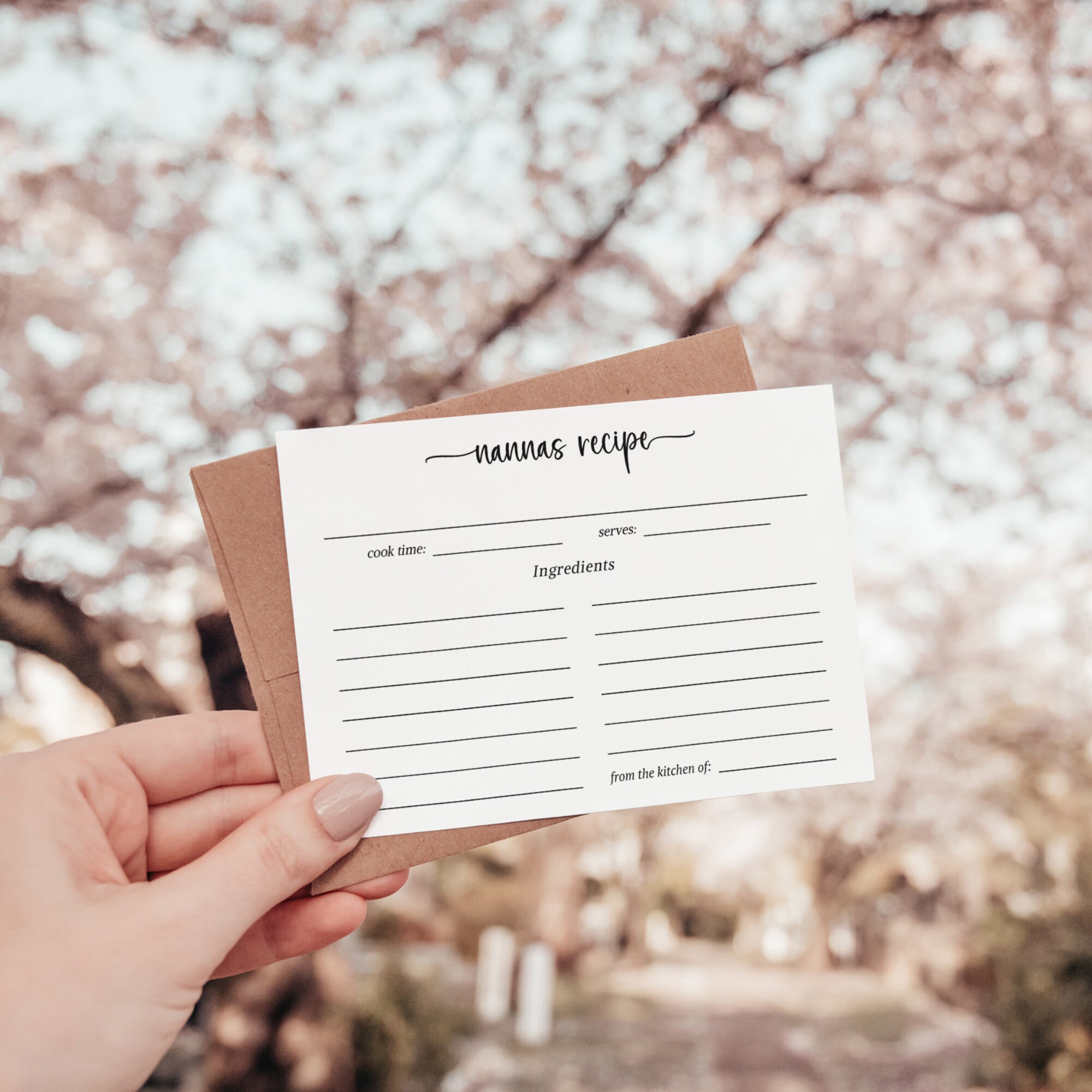 Printable Recipe Cards for Kitchen, Nannas Recipe, Cookbooks ...