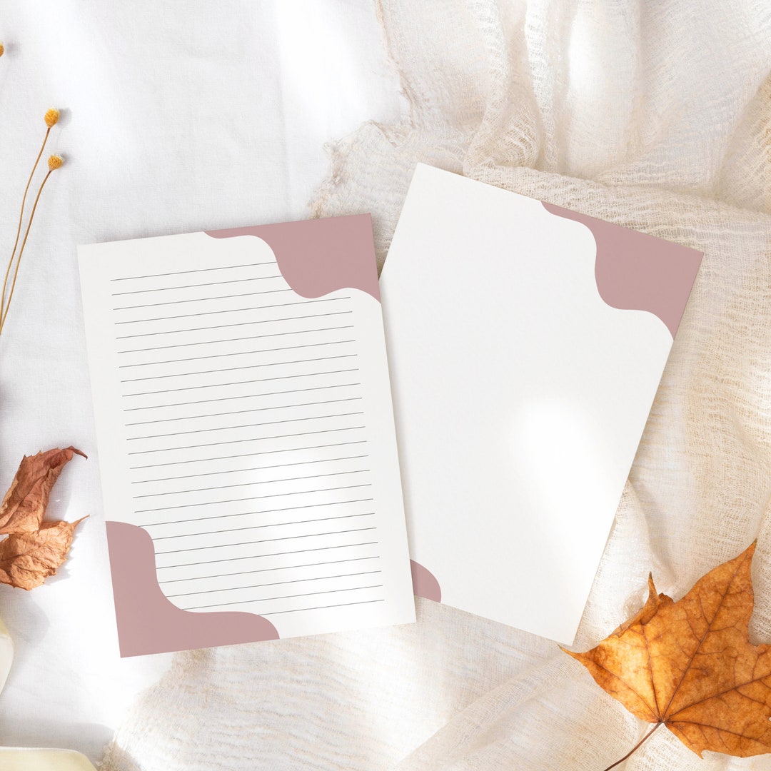 Printable Boho Stationary Set, Lined Unlined A4 Paper, Memo Sheet ...