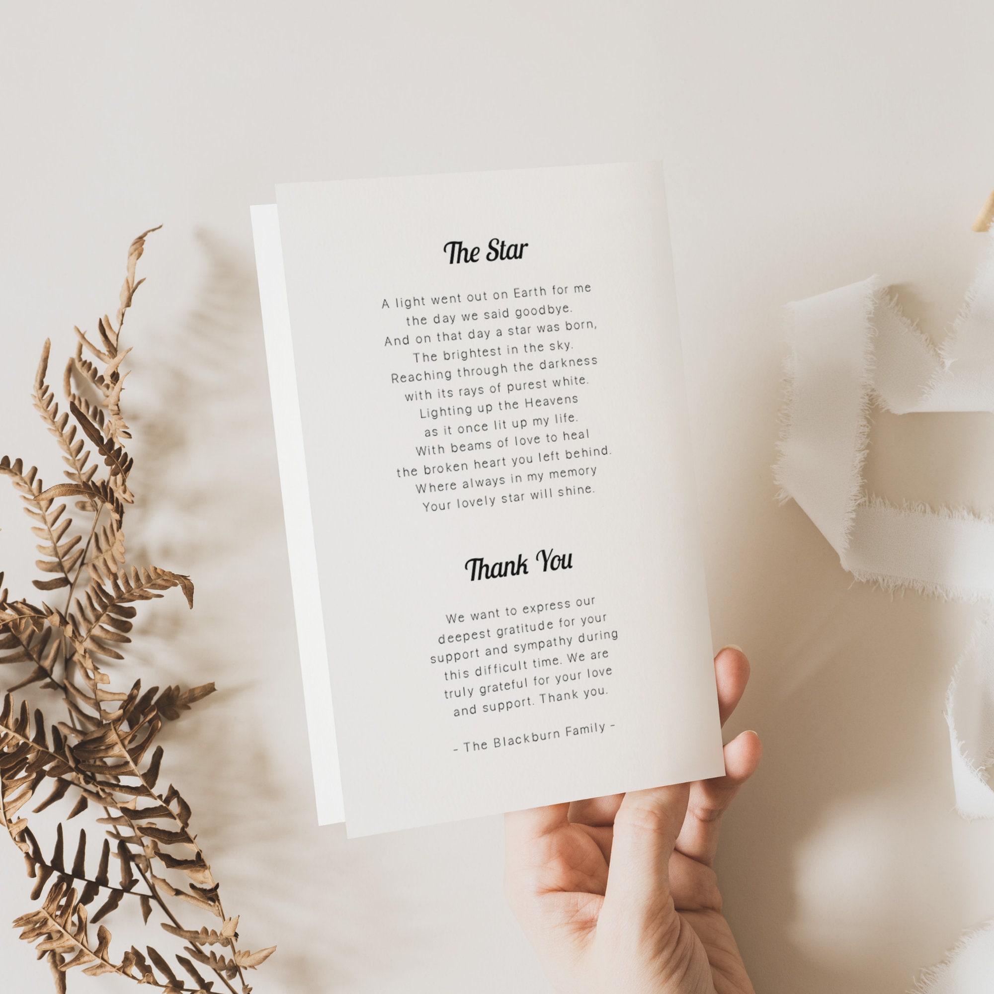 Basic Funeral Program Template Simple Memorial Service Minimalist ...