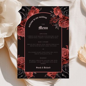 Medieval Wedding Menu Template, Medieval Dinner List for the Gothic ...