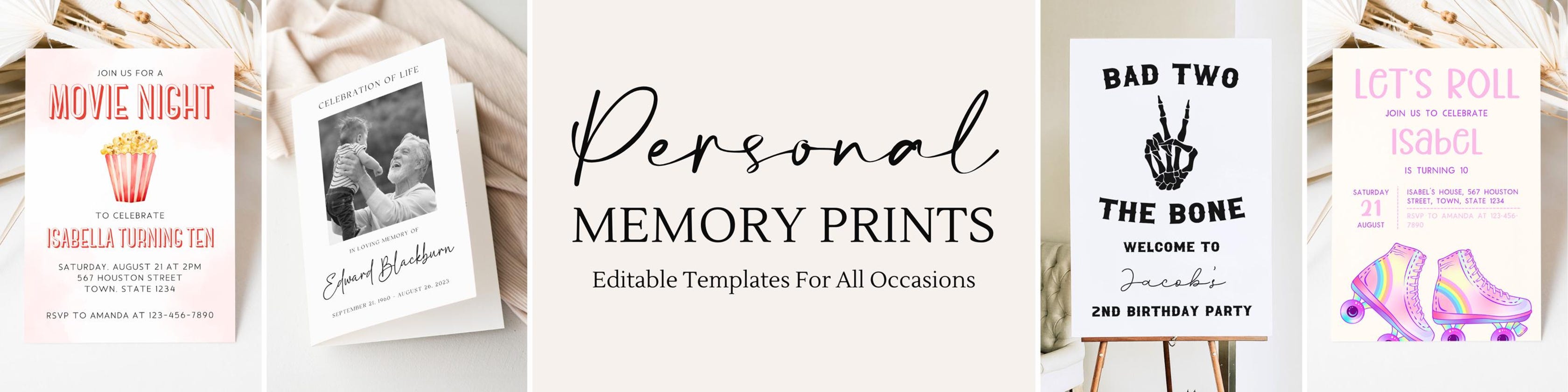 PersonalMemoryPrints - Etsy