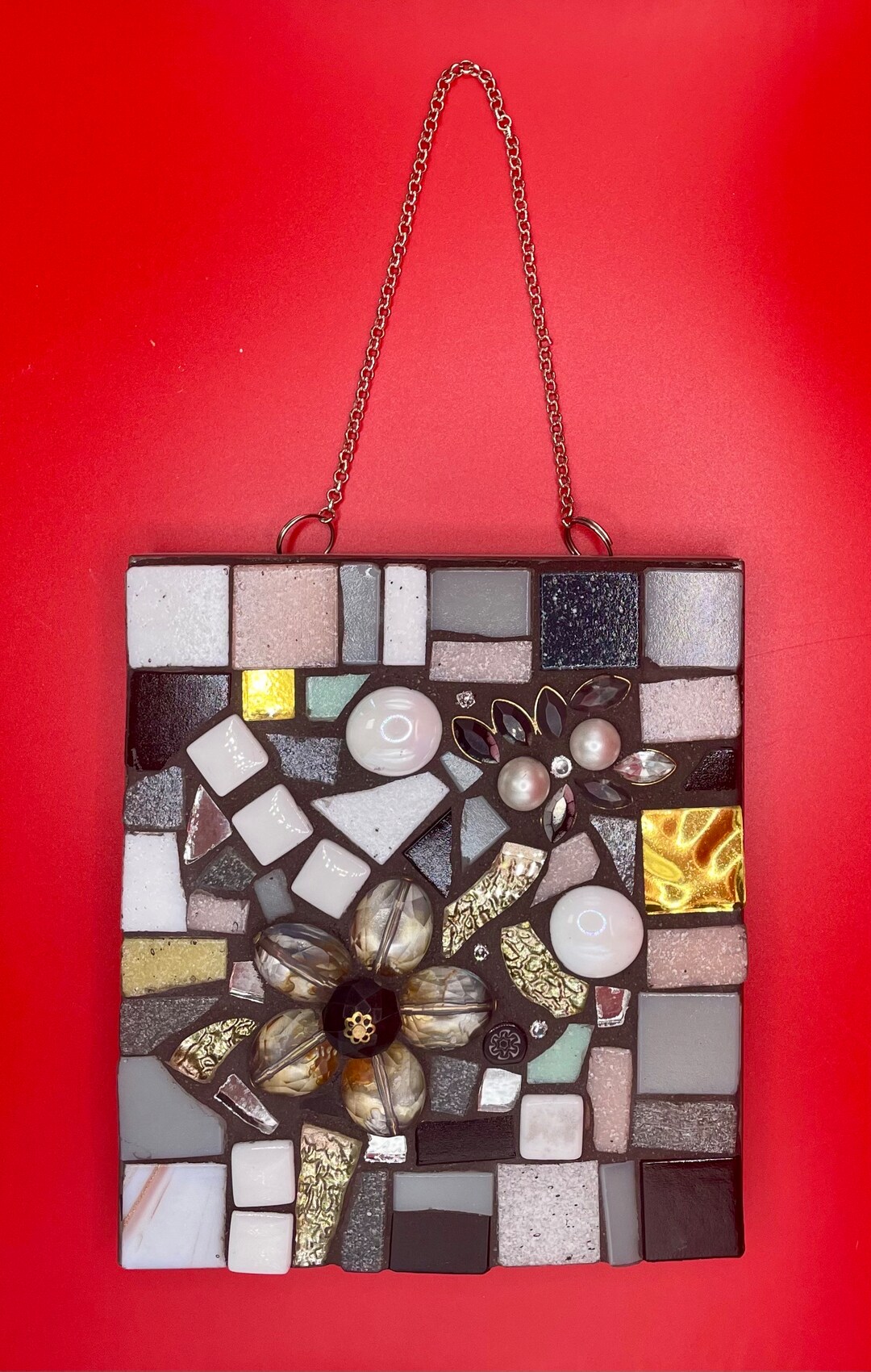 Mythical Flower Mosaic Mini Wall Art - Etsy