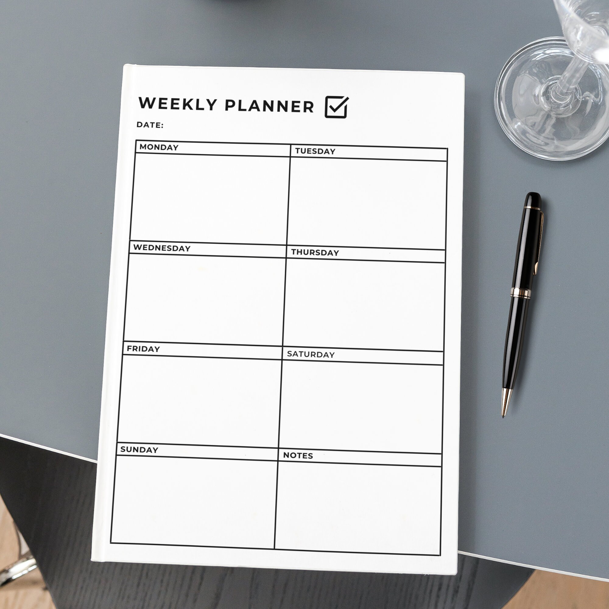 Printable Weekly Planner INSTANT DOWNLOAD Landscape - Etsy