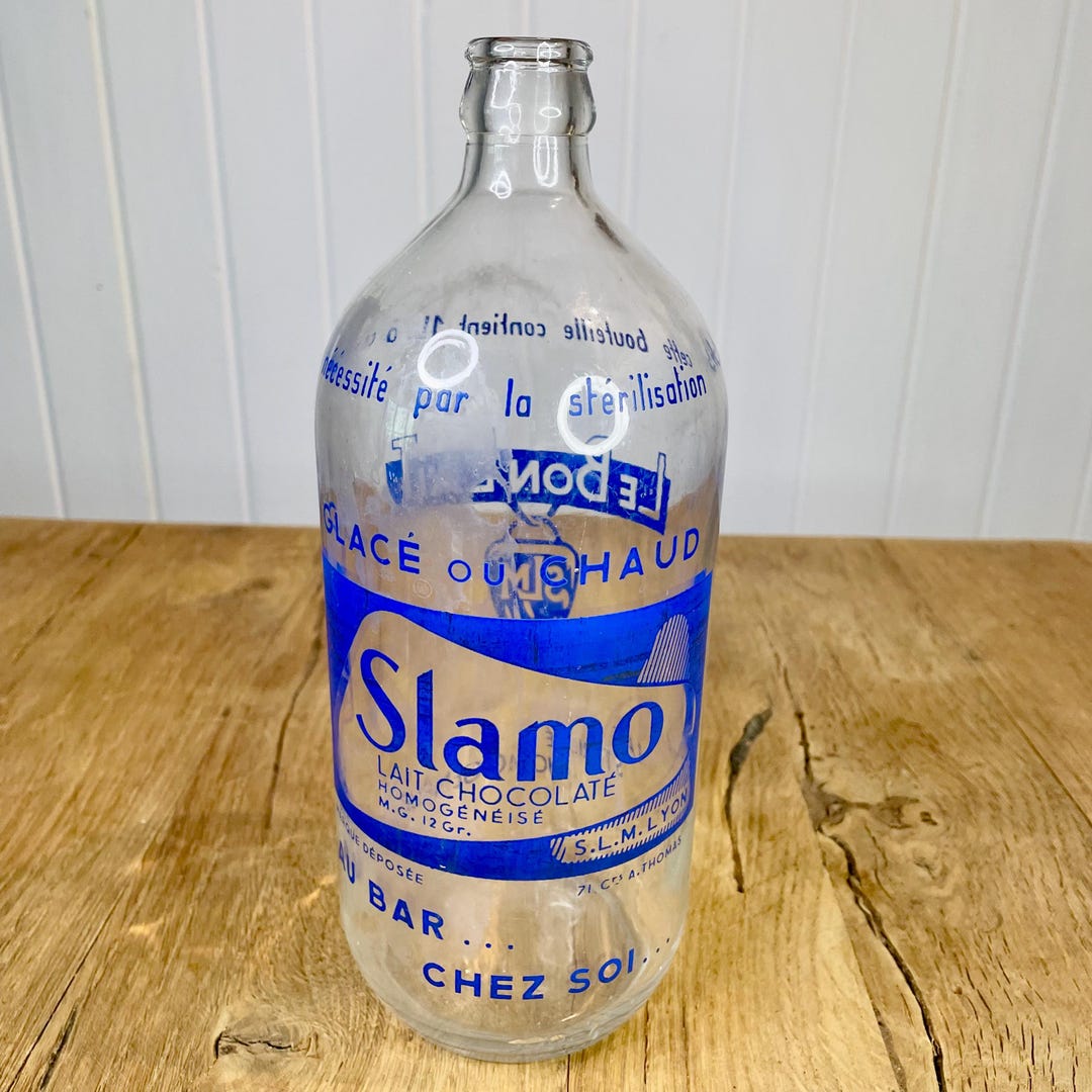 Vintage Slamo Chocolate Milk Bottle - Etsy