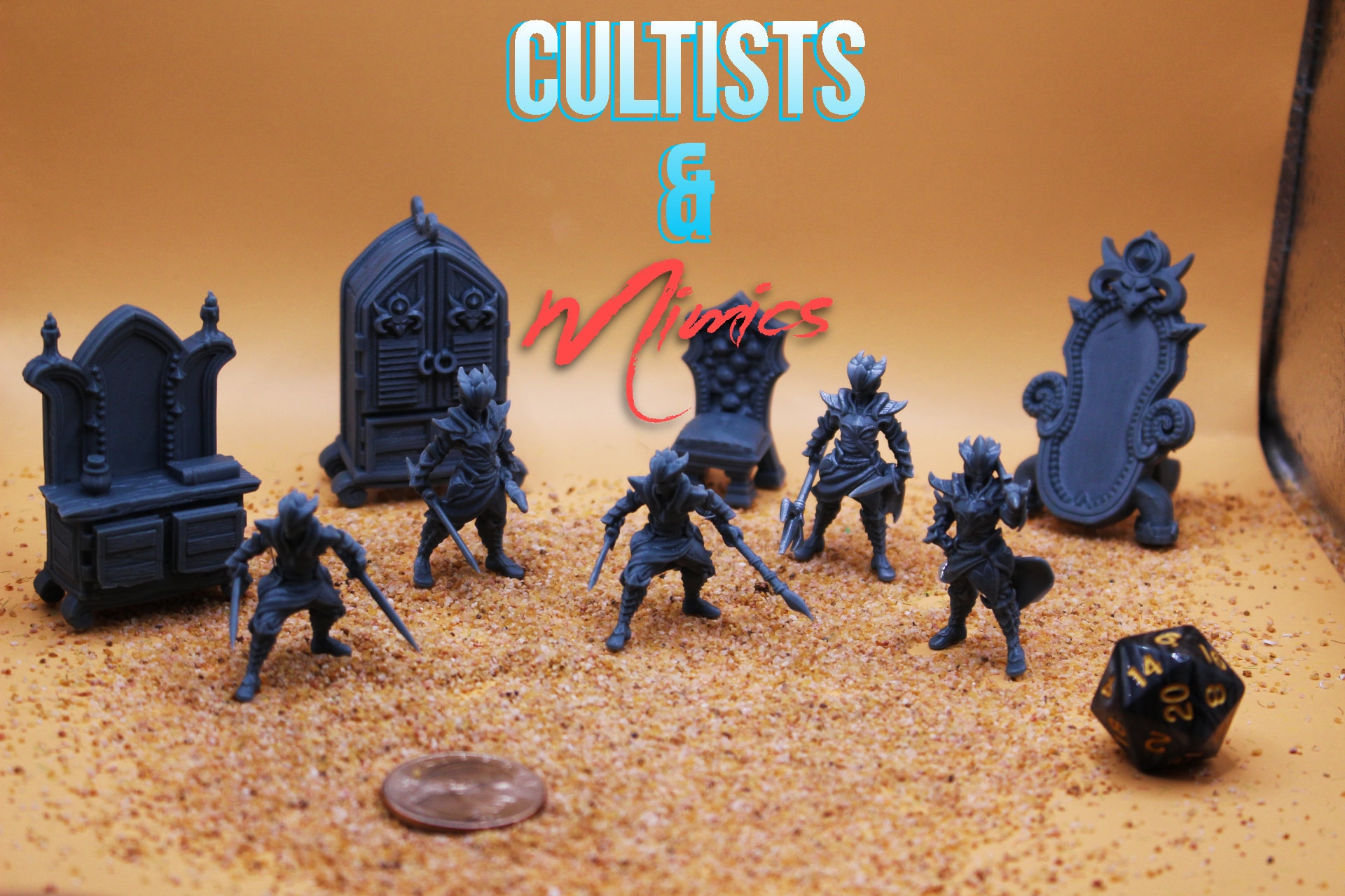 Cultist and Mimic Model Bundle Miniatures Perfect for Ttrpgs - Etsy