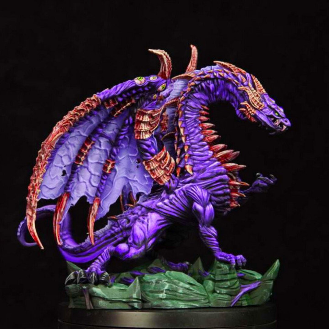 Purple Psychic Dragon Miniature Dungeons and Dragons or - Etsy