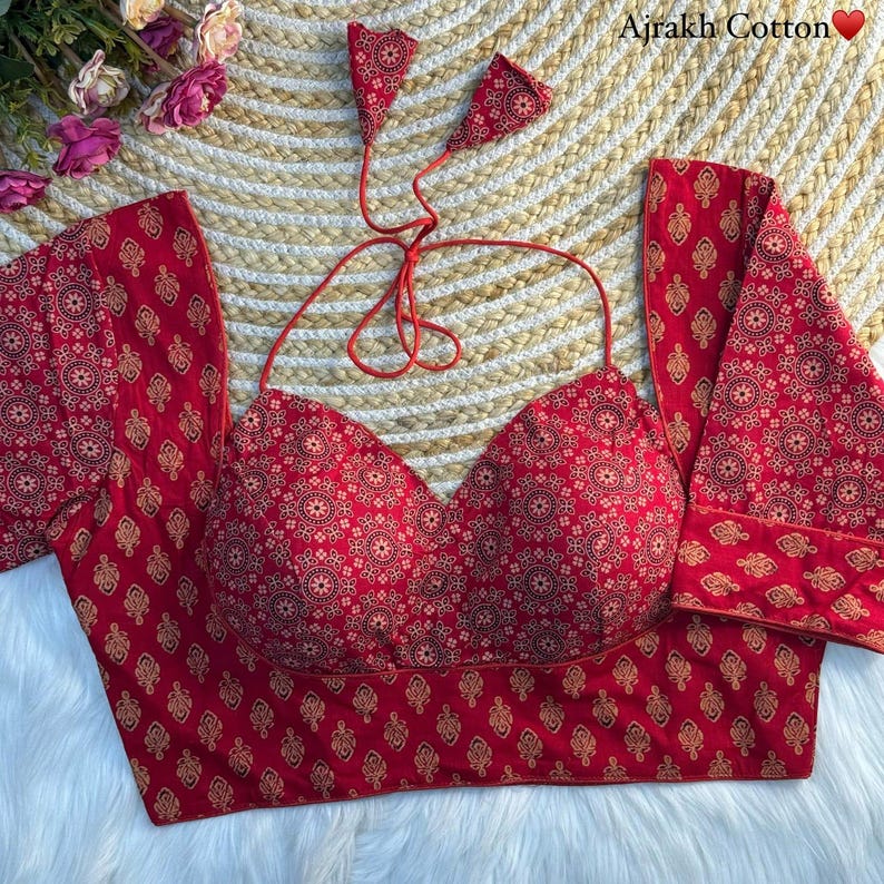Masaba Gupta Style : Cotton Blouse in Ajrakh Print, Elbow Sleeves and ...