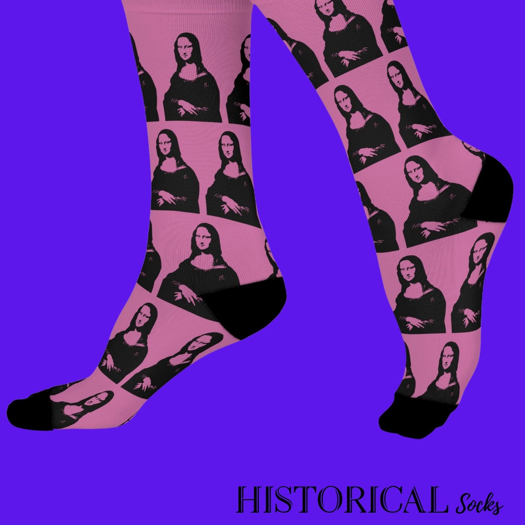 Mona Lisa Leonardo Da Vinci Socks Art Socks Museum Art Gifts Louvre Art ...