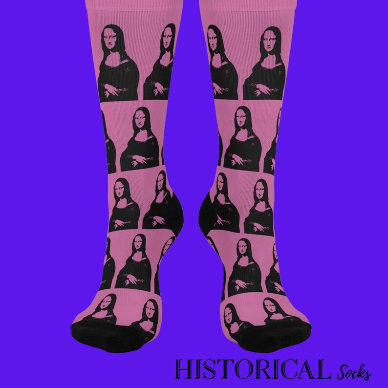 Mona Lisa Leonardo Da Vinci Socks Art Socks Museum Art Gifts Louvre Art ...