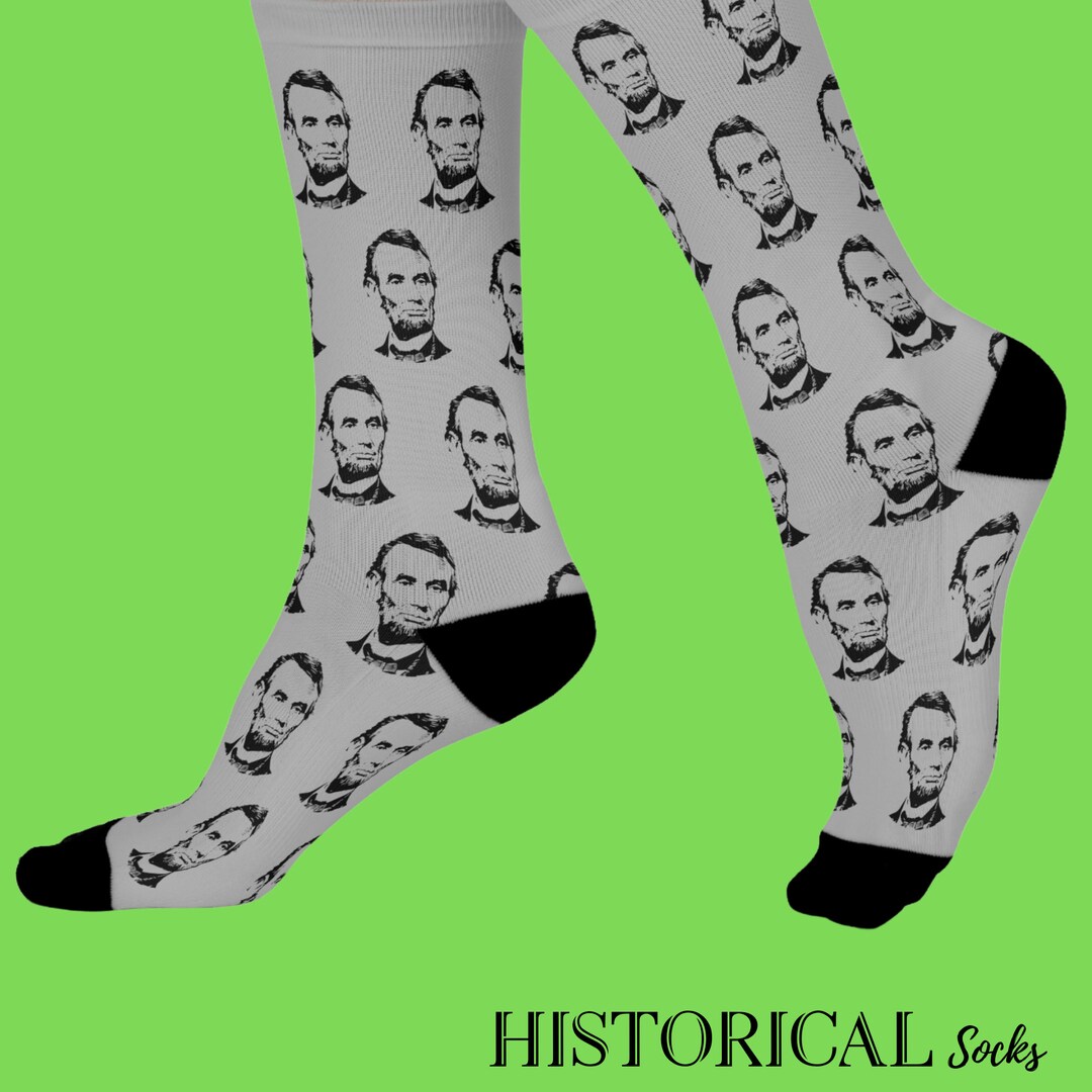 Abraham Lincoln Socks President Gray Socks Abe American Civil War 16th ...