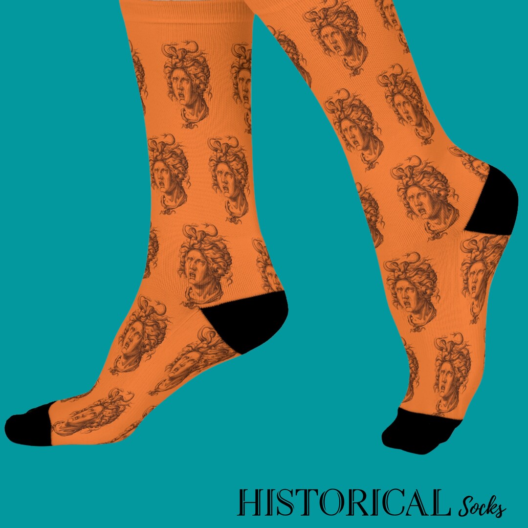 Medusa Mythical Creatures Gorgon Greek Mythology Medusa Novelty Socks ...