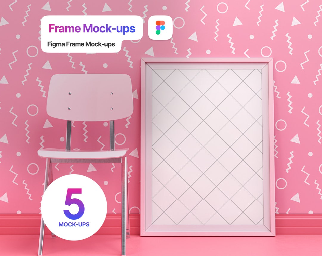 Figma Frame Mock-ups Posterpro Series Pack-01. Colorful Frames in ...