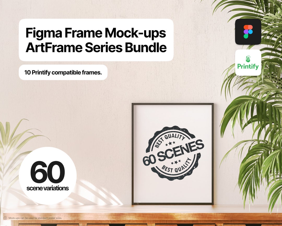 Figma Frame Mock-ups Artframe Series Frame Mockup Bundle. 60 Interior ...