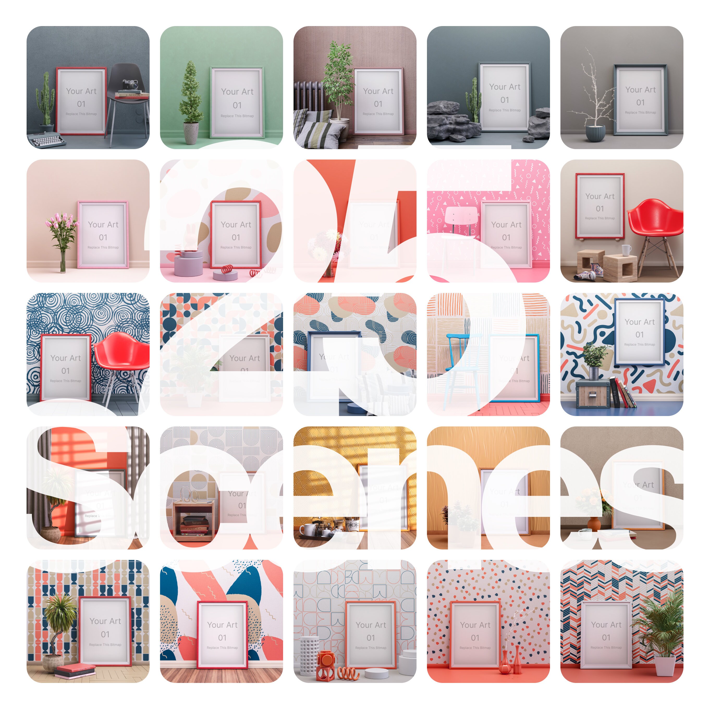 Figma Frame Mock-ups Poster Pro Series Frame Mockups Bundle. 25 ...